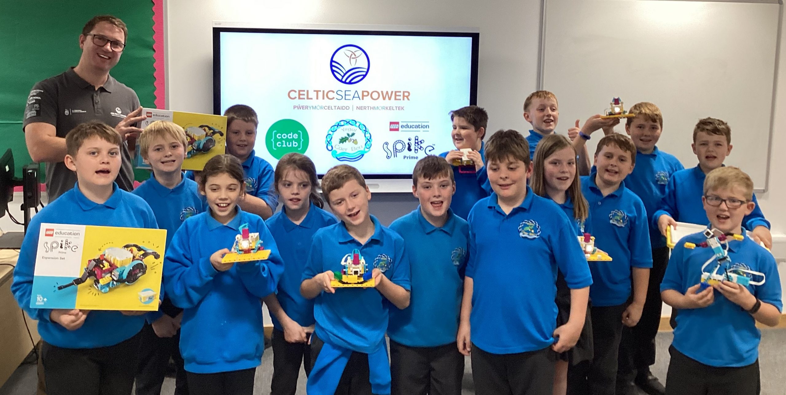 Celtic Sea Power sponsors new Lego sets for coding club at Ysgol Caer ...